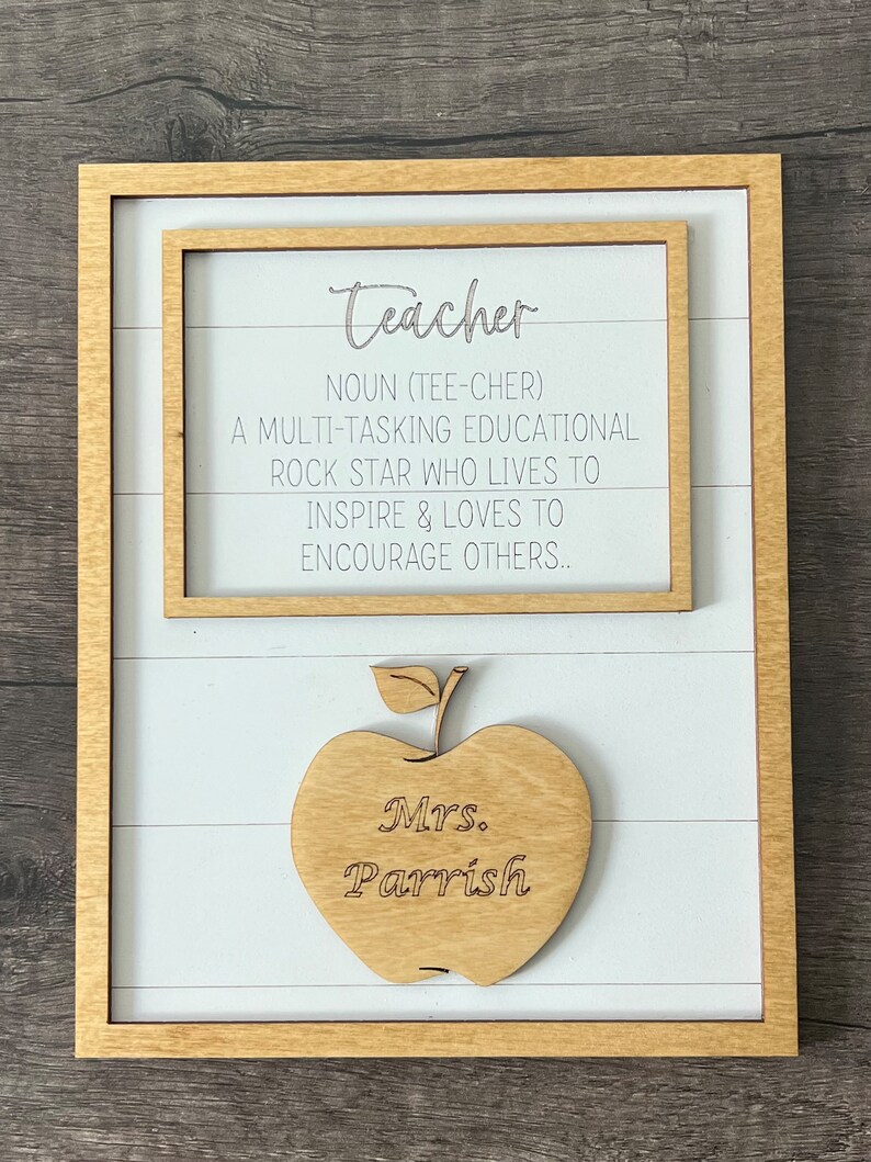 Teacher Noun Sign - Etsy