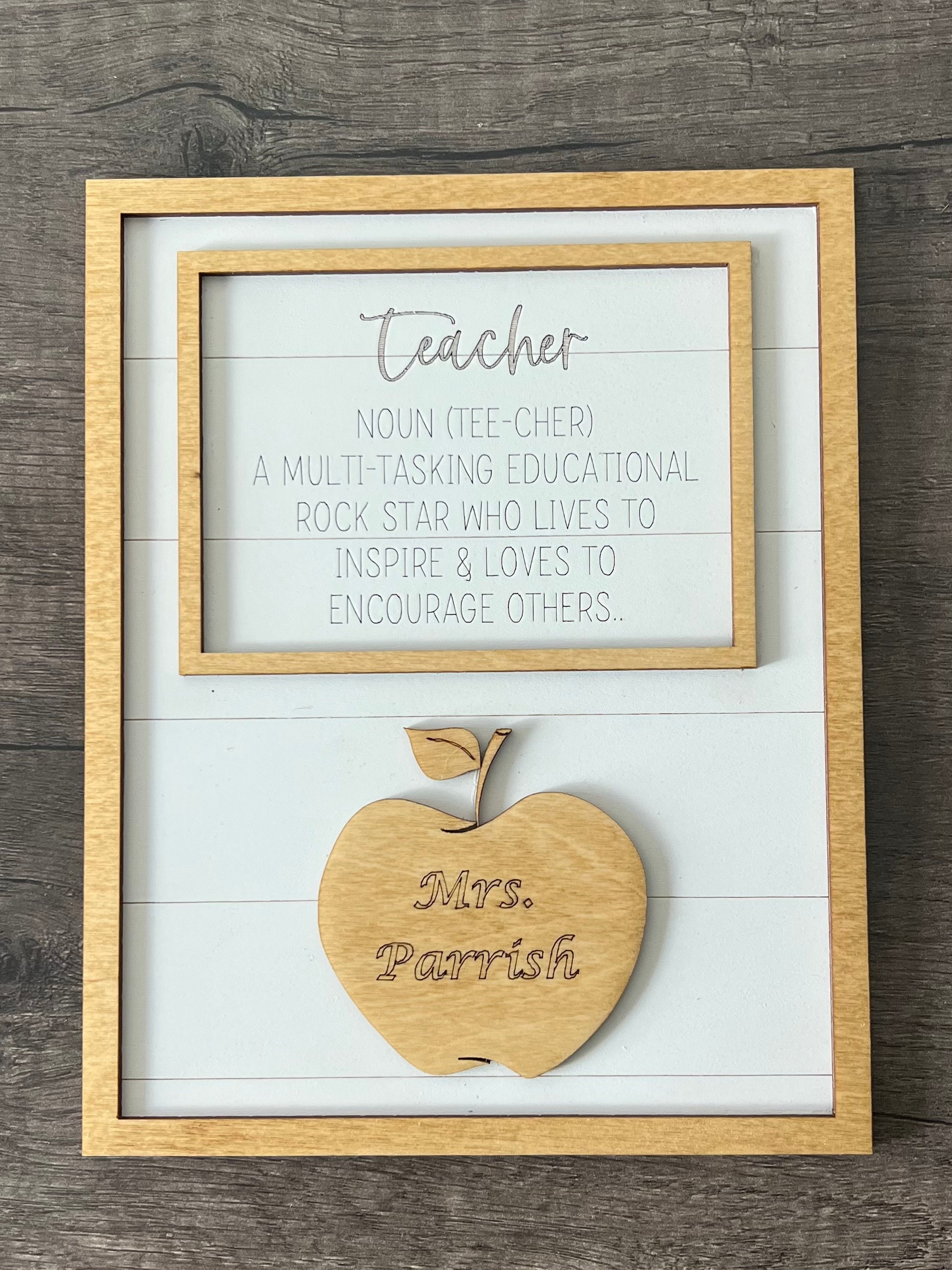Teacher Noun Sign - Etsy