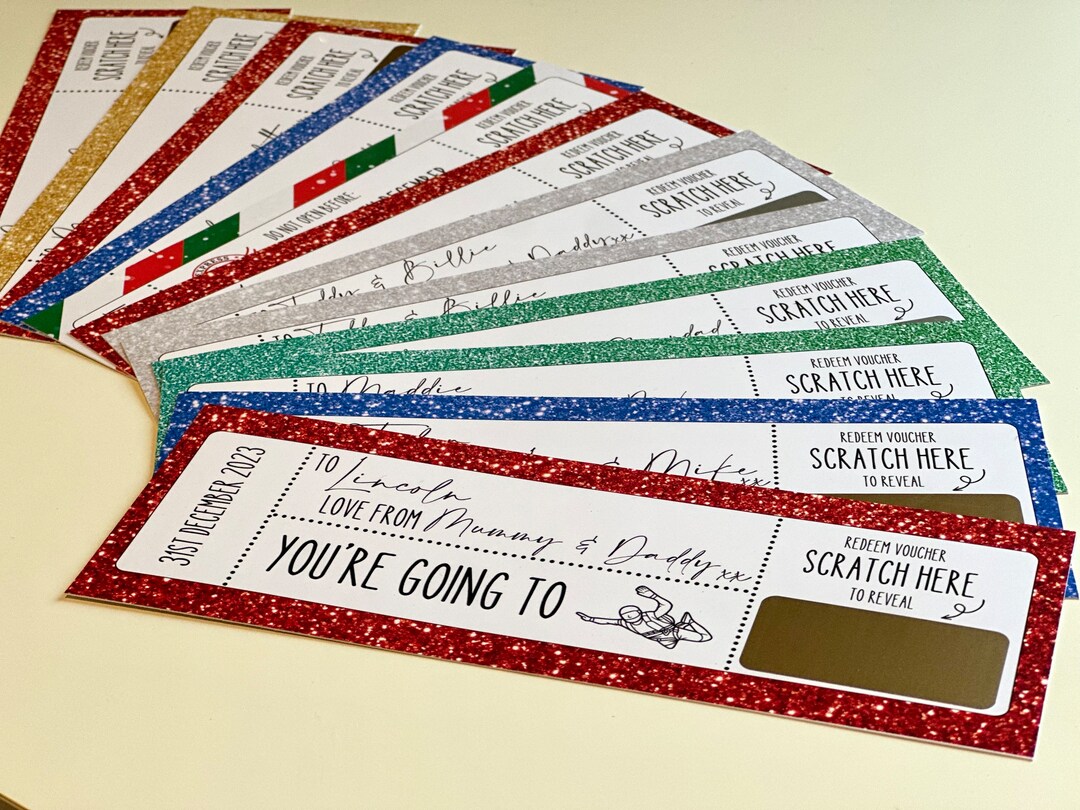 Scratch Reveal Gift Voucher, Christmas Voucher, Scratch Reveal ...