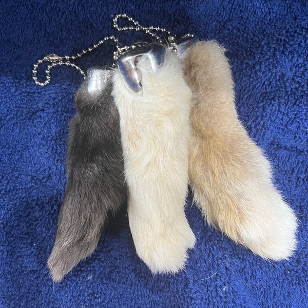 Rabbit Foot Keychain - Etsy
