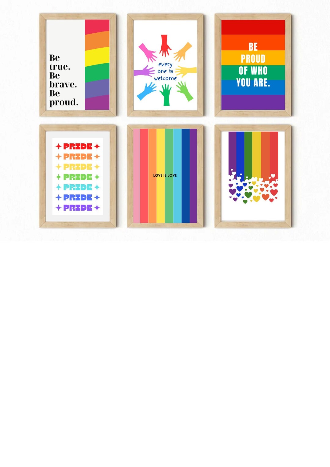 30 Pride Love Inclusion Posters A3 Wall Art Home Office - Etsy