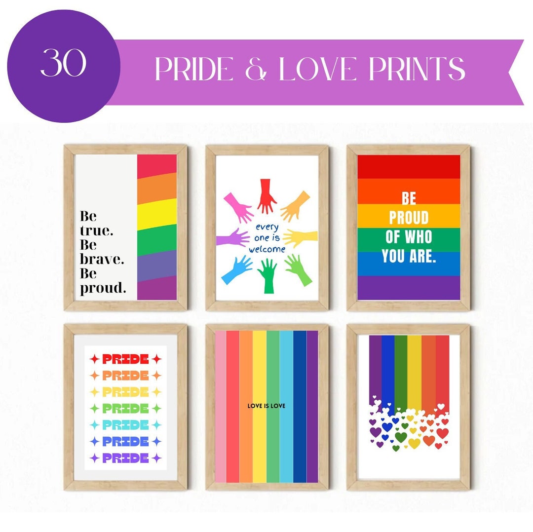 30 Pride Love Inclusion Posters | A3 Wall Art | Home | Office ...