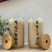 Personalized Friends Glass Cup, Name Iced Coffee Cup With Lid and Straw ...