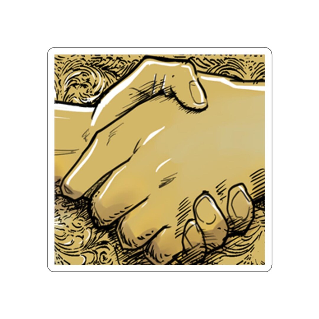 Firm Handshake Emote Die-cut Stickers - Etsy