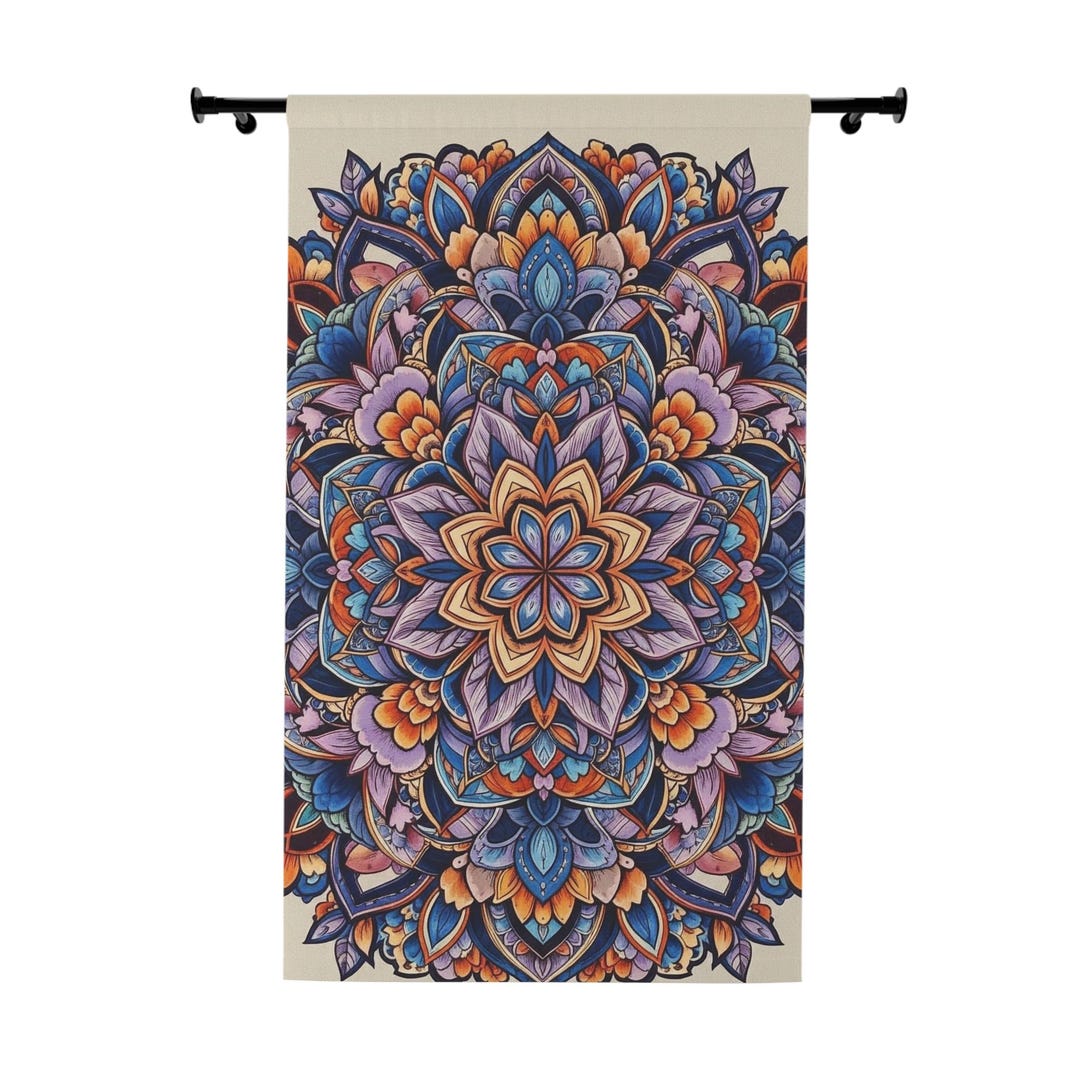 Vibrant Mandala Window Curtains - Etsy