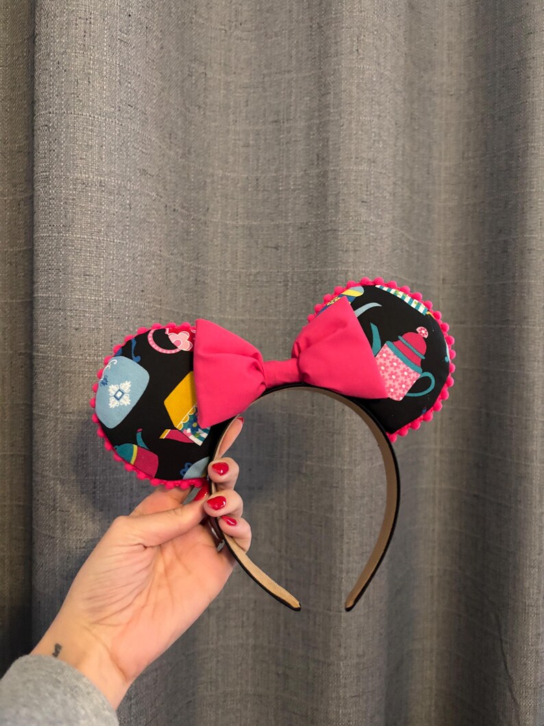 Mad Hatter Tea Party Ears • Pink Bow Wonderland Headband • Alice ...