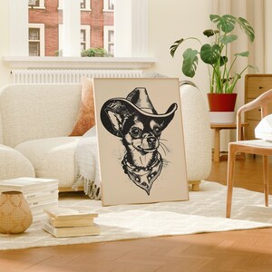 Raisin Hell Cowdog, Western Dog Decor, Giclée Fine Art Print, Vintage ...