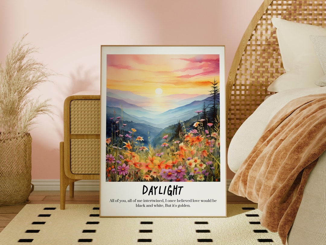 Daylight Poster, Taylor Swift, Watercolor Illustration Print, Digital ...