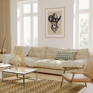 Raisin Hell Cowdog, Western Dog Decor, Giclée Fine Art Print, Vintage ...