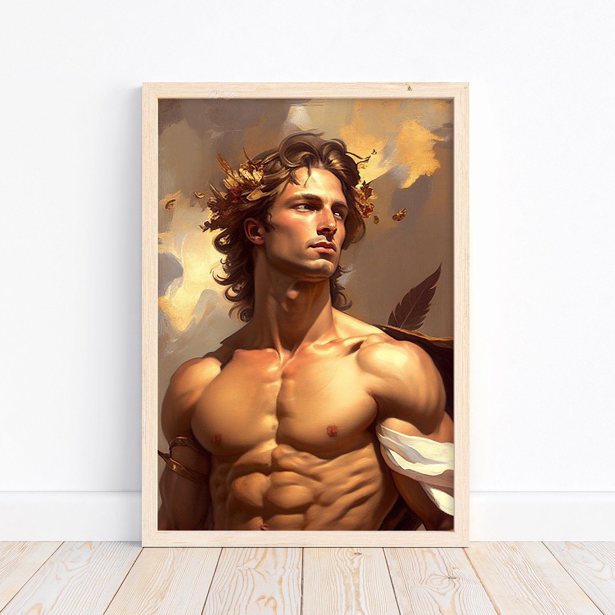 Apollo God Oil Painting Greek Mythology Art Vintage Diety - Etsy