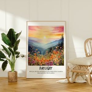 Daylight Poster, Taylor Swift, Watercolor Illustration Print, Digital ...