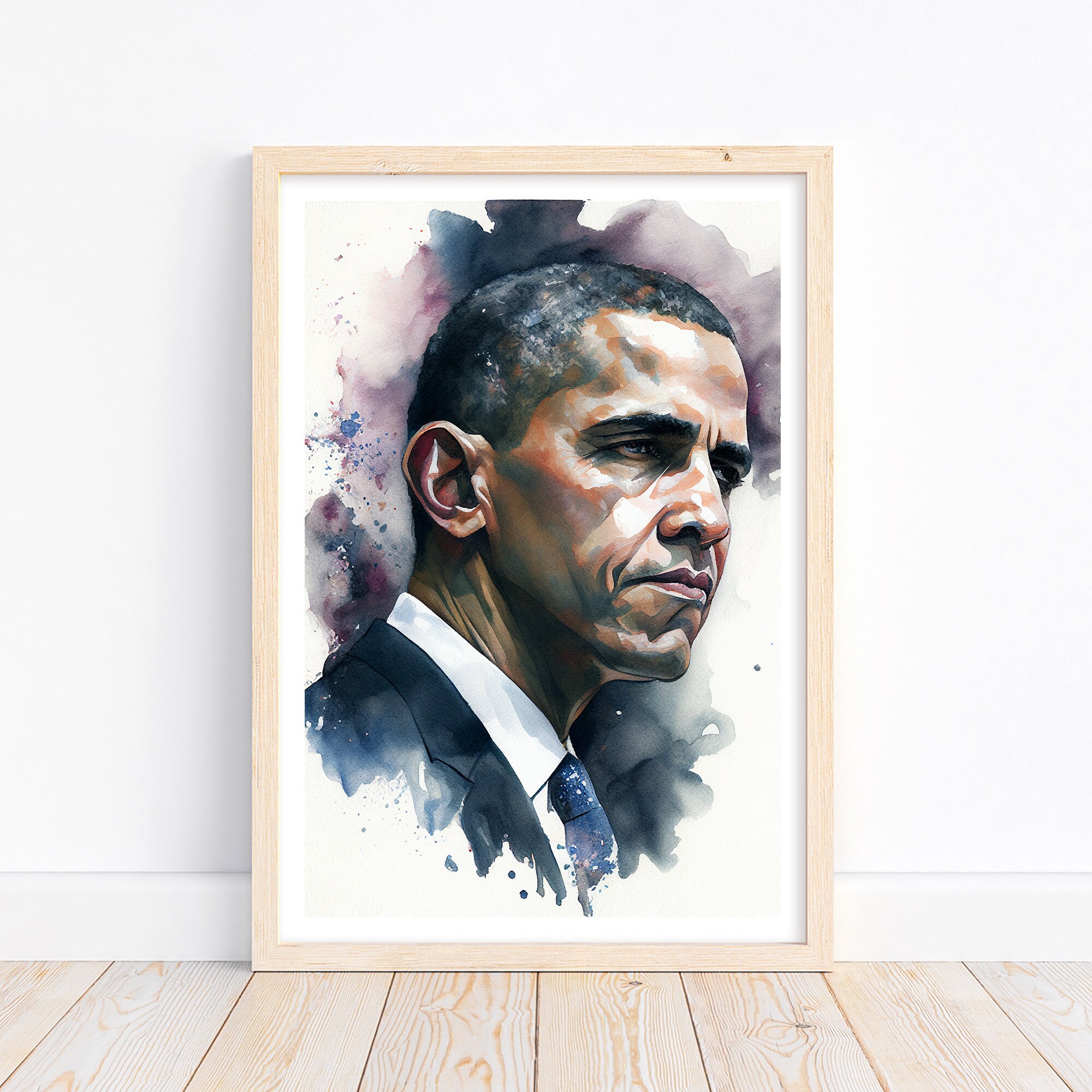 Barack Obama Watercolor Painting Art Print Poster House Decor Gift - Etsy