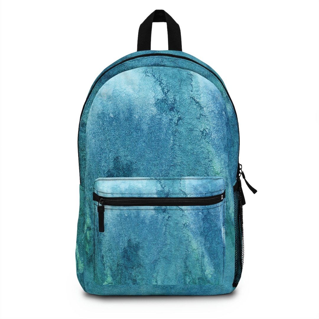 Backpack, Blue Green Watercolor Texture Background From My Original ...