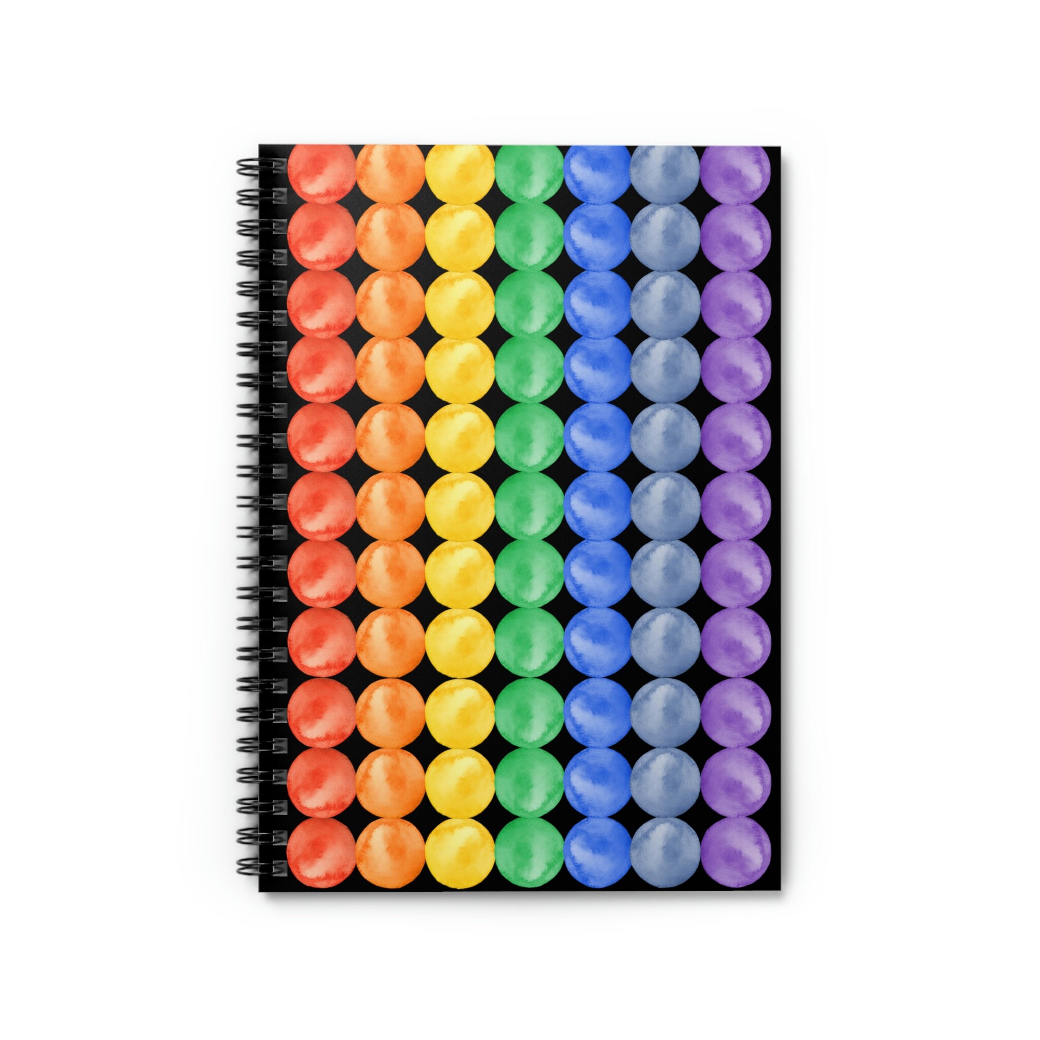 Spiral Notebook, Rainbow Circles From My Original Hand-painted ...