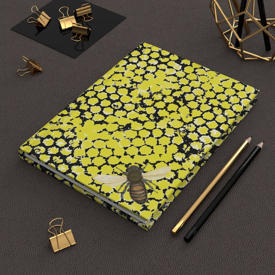 Hardcover Notebook, Honeybee From My Original Hand-painted Watercolor ...