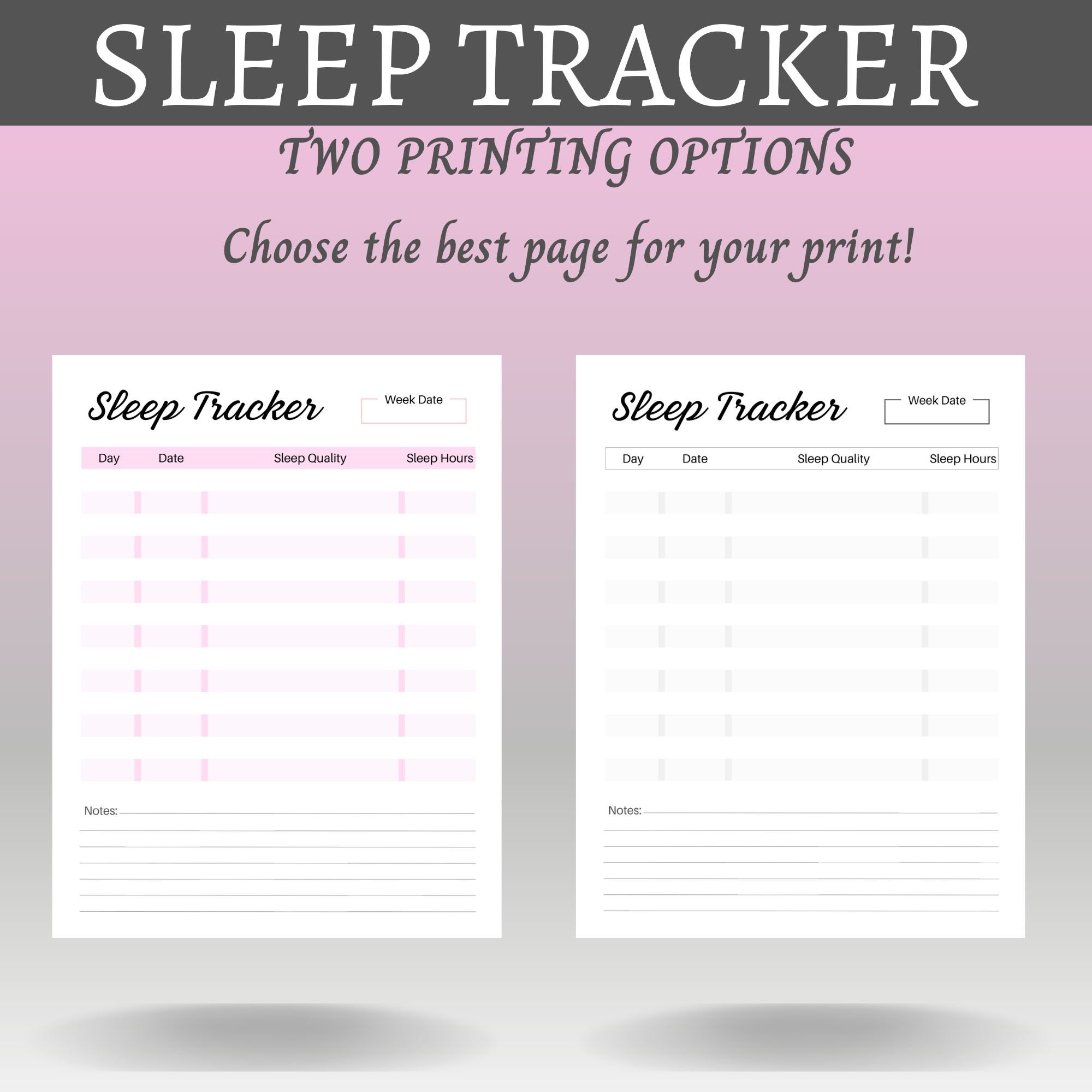 Sleep Tracker Printable for Insomnia Disorders, Weekly Sleep Log, Sleep ...