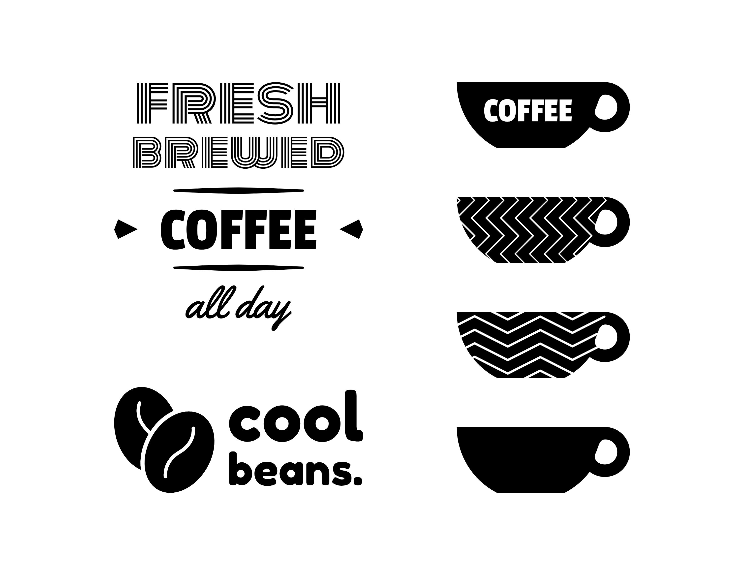Coffee Lover's Super Bundle - Printable Graphic Coffee Stickers - PNG ...