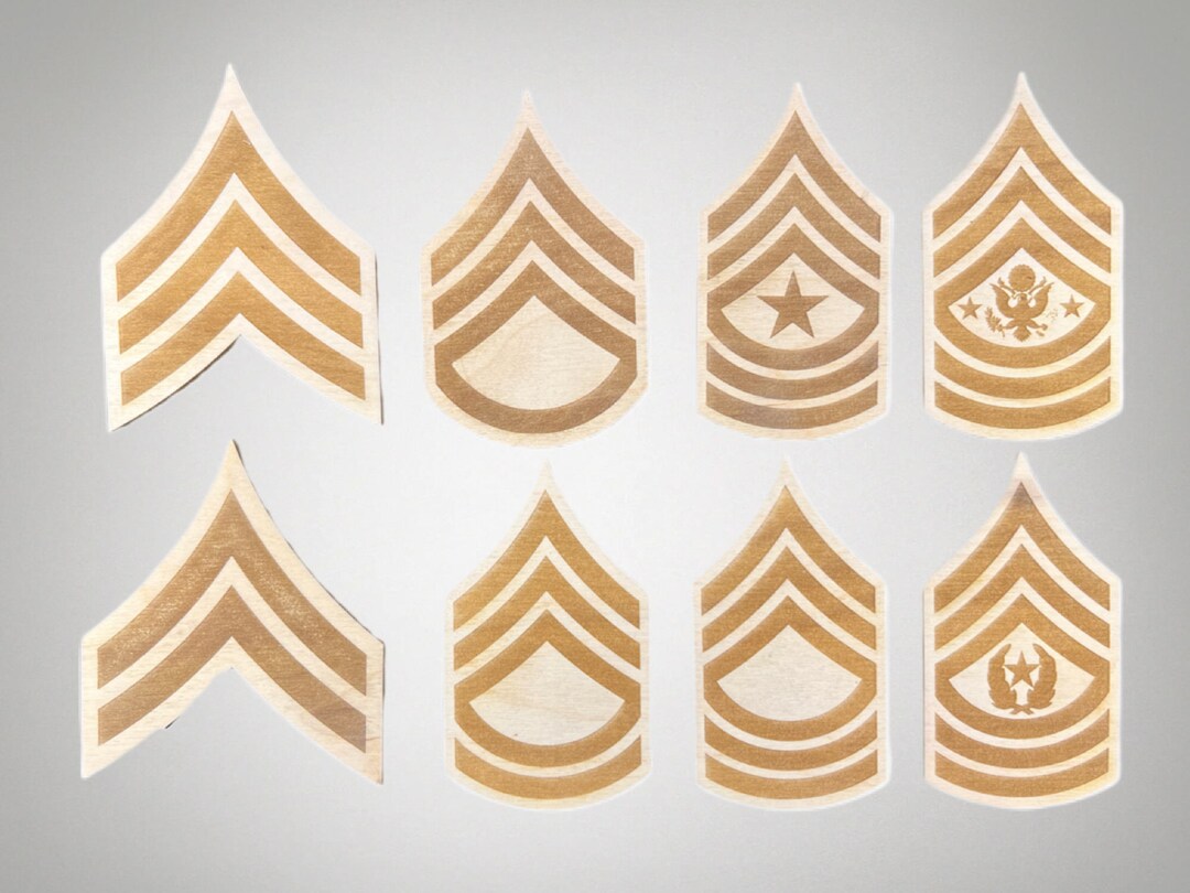 US Army Noncommissioned Officer Ranks Laser Cut for Diy-various Sizes Light Style - Etsy