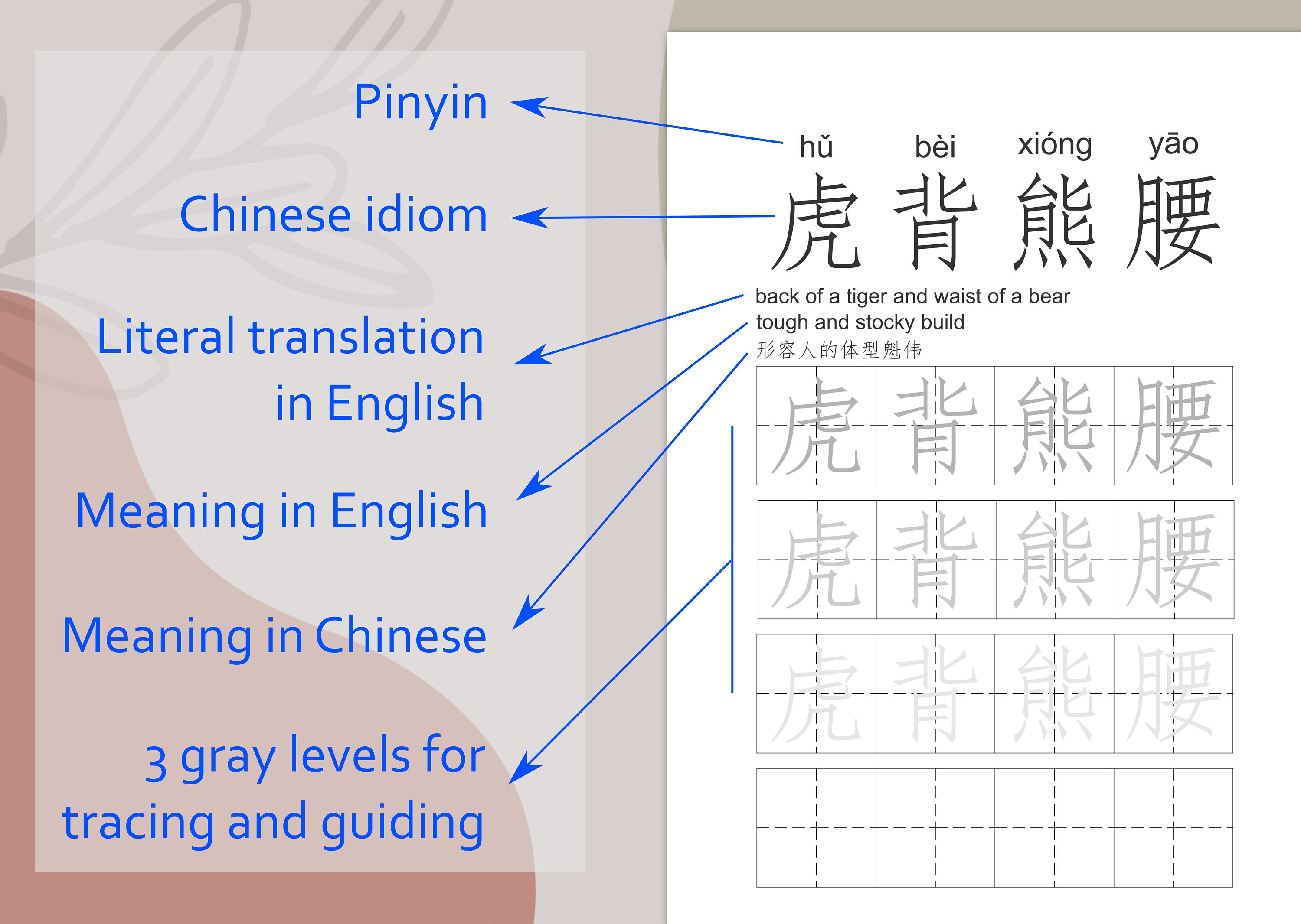 Writing Practice Worksheets for 52 Chinese Idioms (chengyu) About ...