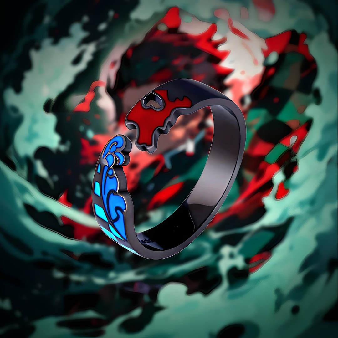 Anime Manga Demon Ring Hashira Jewelry, Crafted, Handmame, Made to ...
