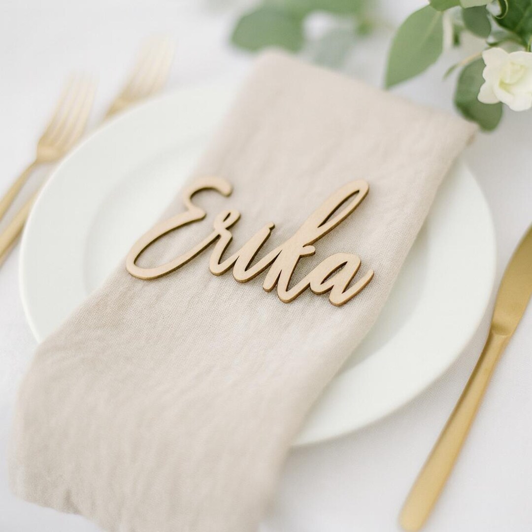 Personalized Wooden Name Cut Outs, Wedding Table Decor, Holiday Name ...