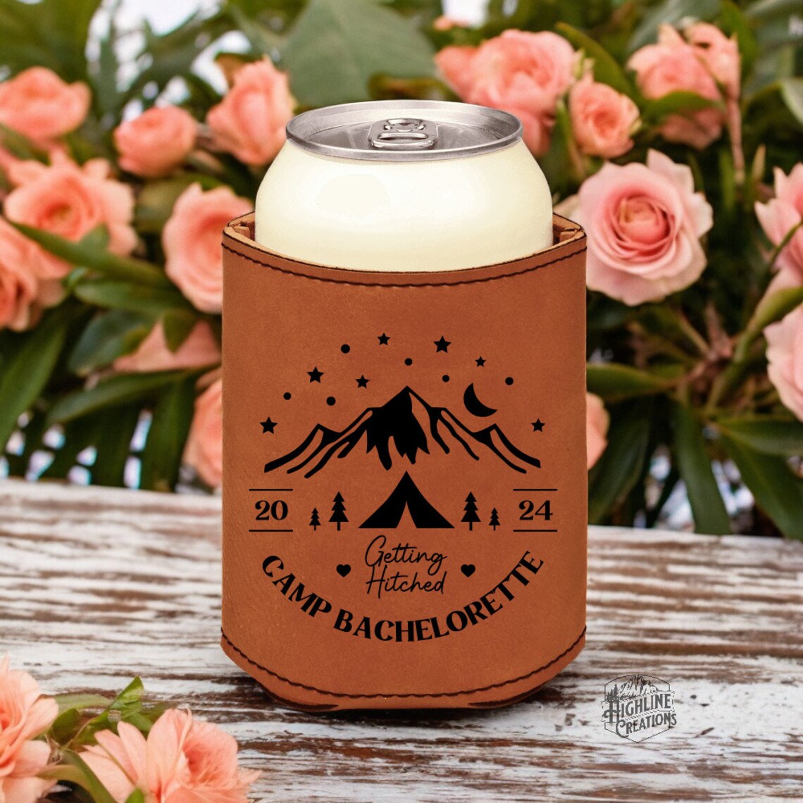 Camp Bachelorette Getting Lit Can Coolers, Adventure Bachelorette ...