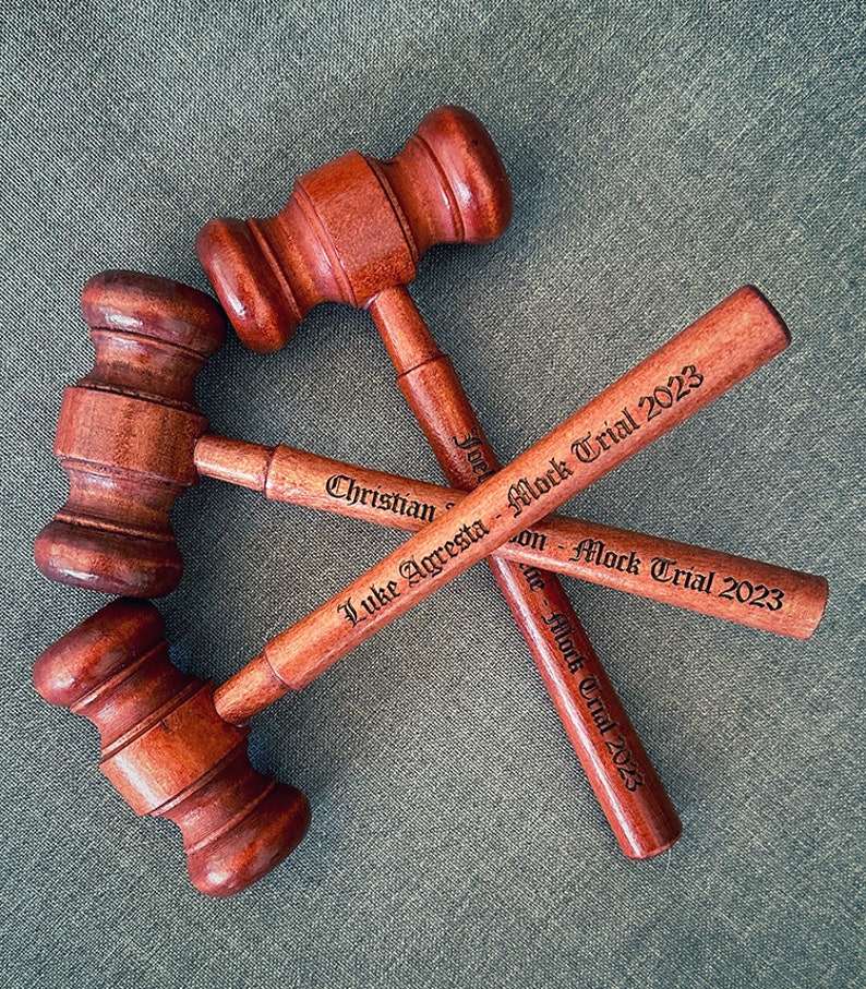 Mock Trial Gavel | Personalized Gavel | Legal Awards | Game Night Props ...