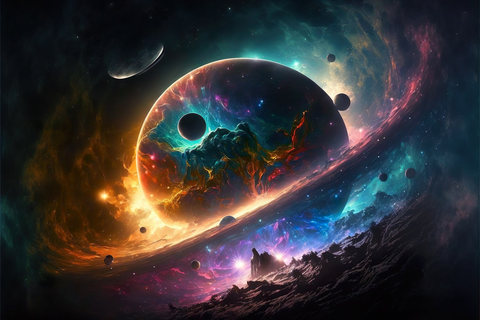 Cosmic Chill - Digital Art - Etsy