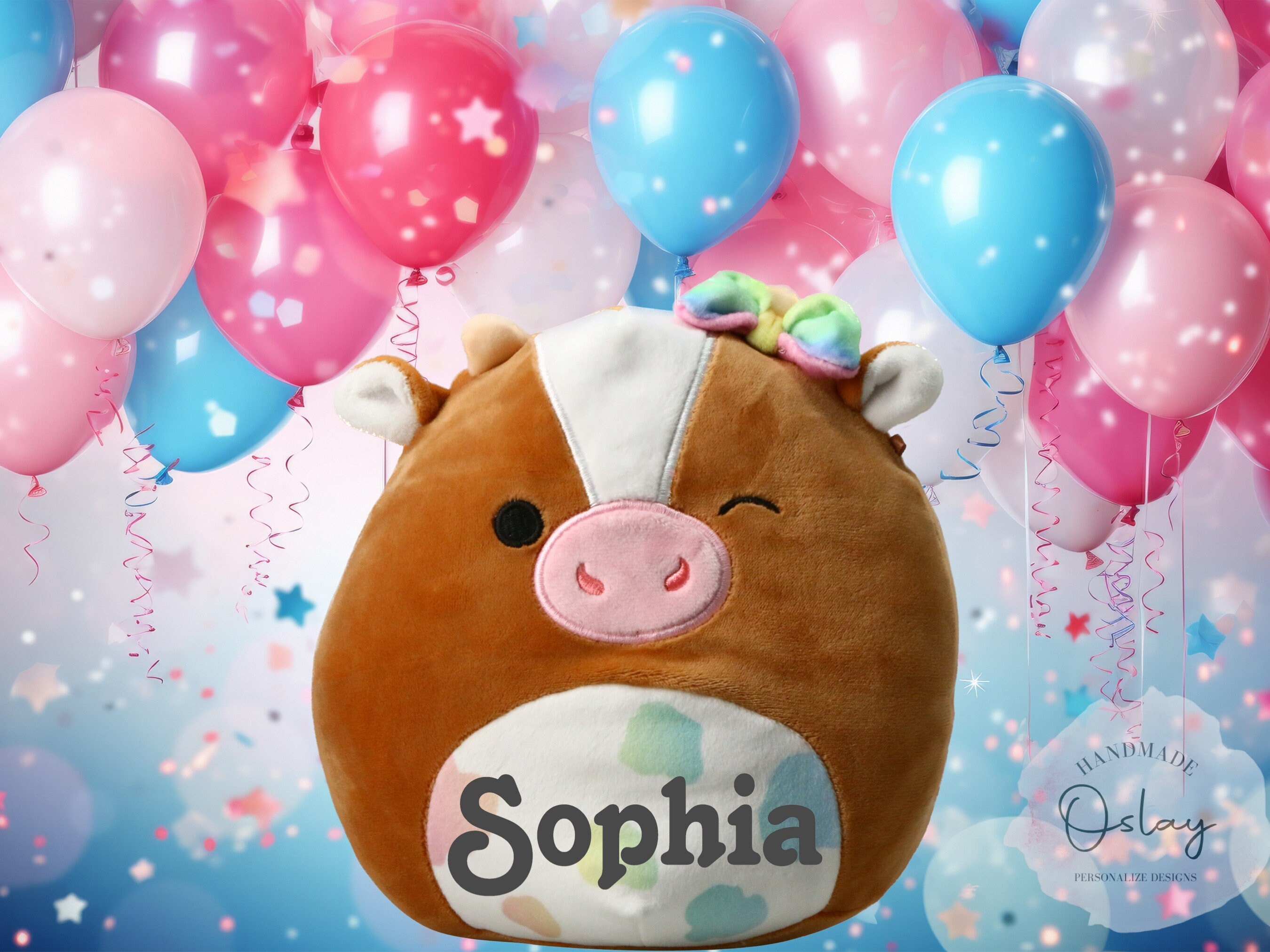 7.5 in Custom Squishmallows Personalized Plush Squishmallows Dottie ...