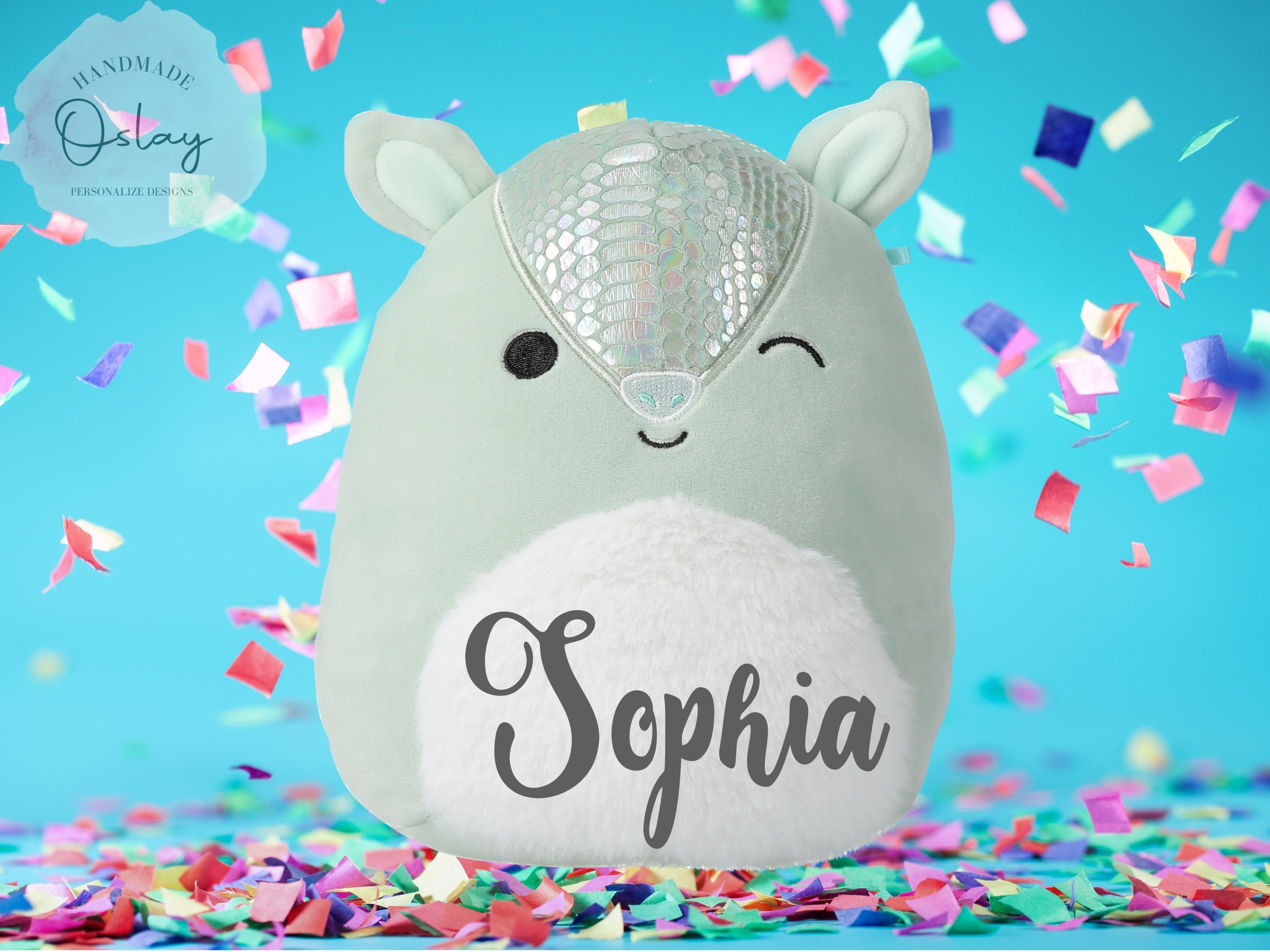 7.5in Custom Squishmallow Custom Plushie Squishmallow Birthday Party ...