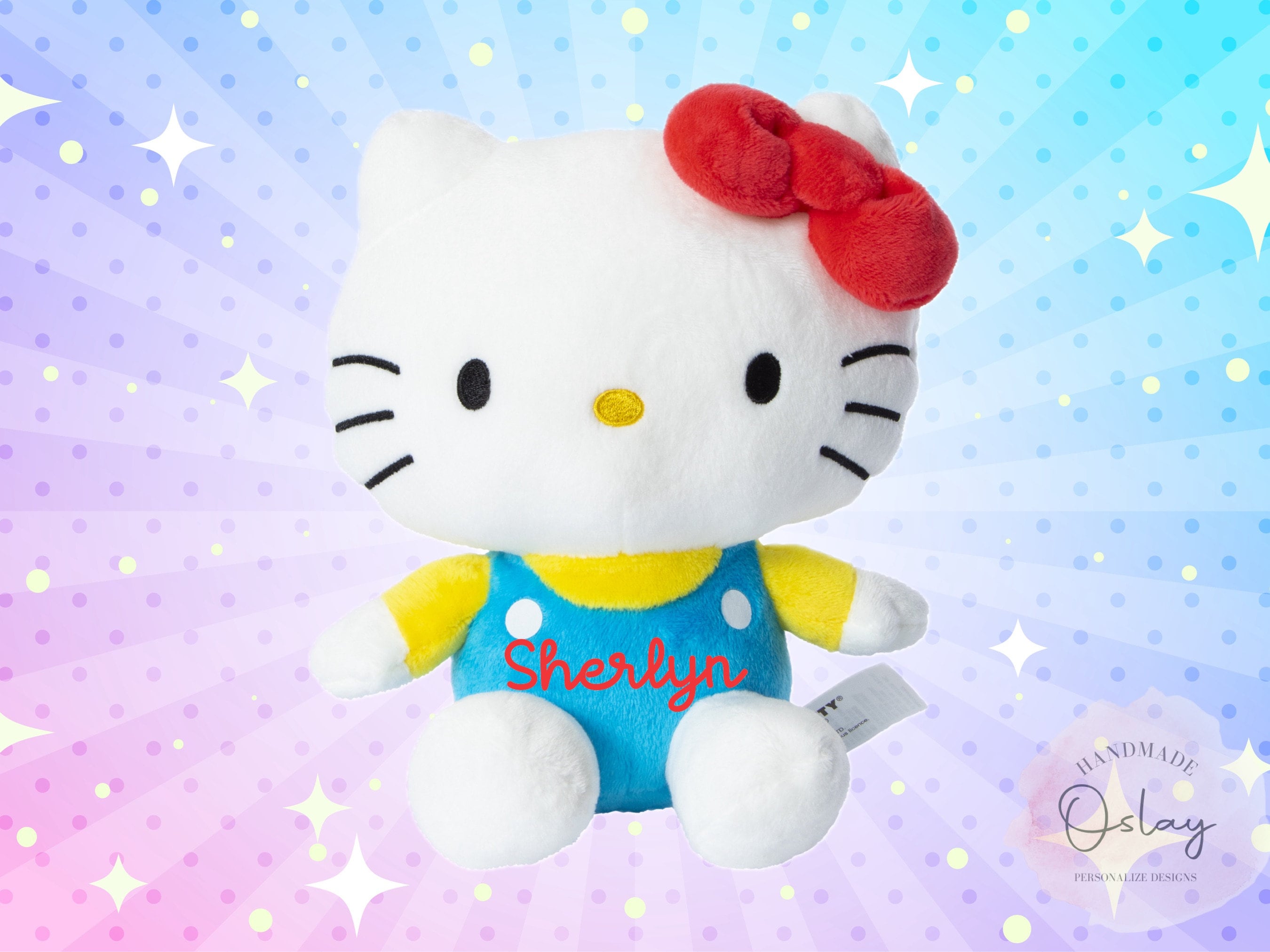 6.5-8in Personalized Hello Kitty Plush Custom Hello Kitty Squishmallow ...