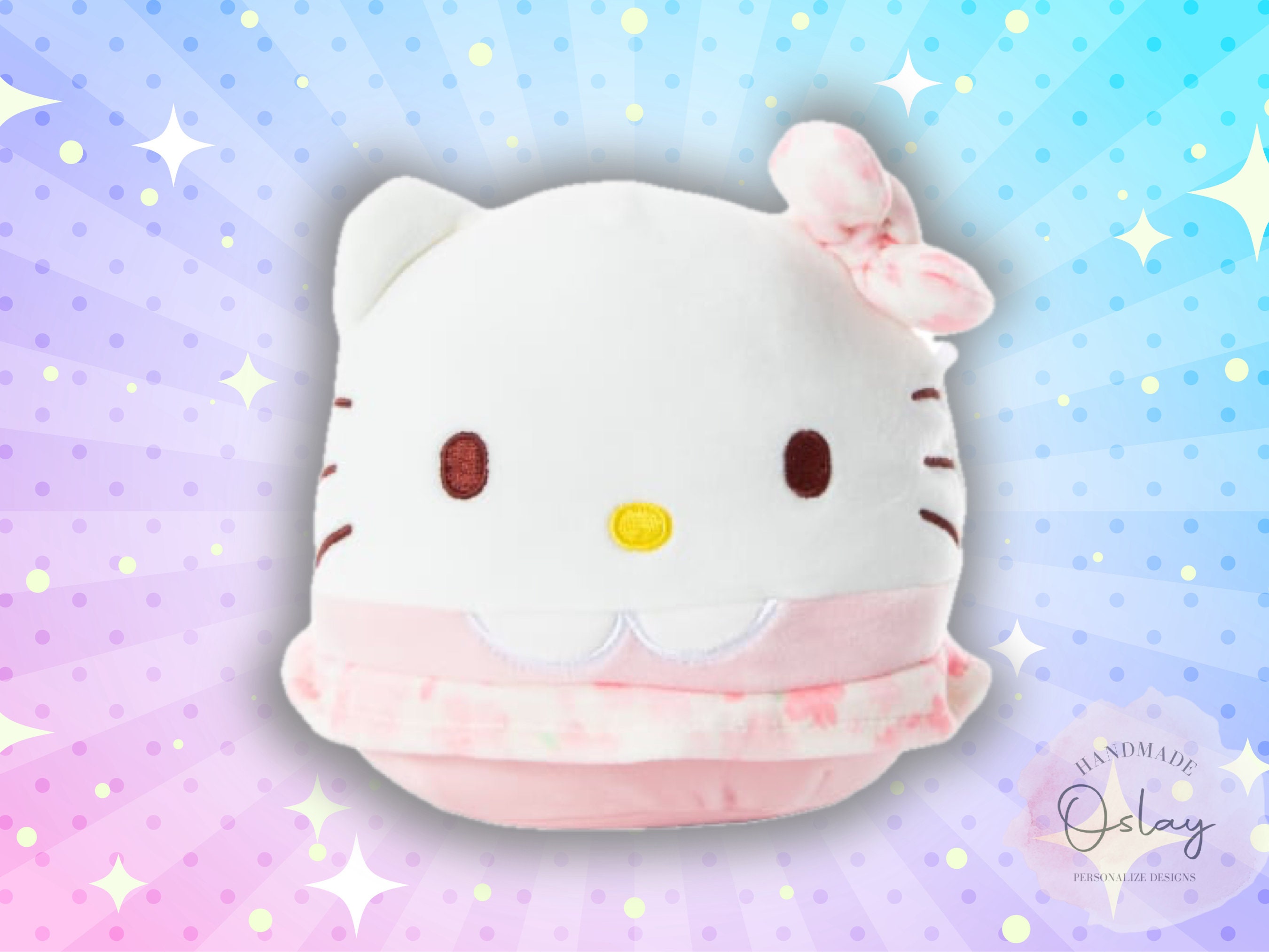 6.5-8in Personalized Hello Kitty Plush Custom Hello Kitty Squishmallow ...
