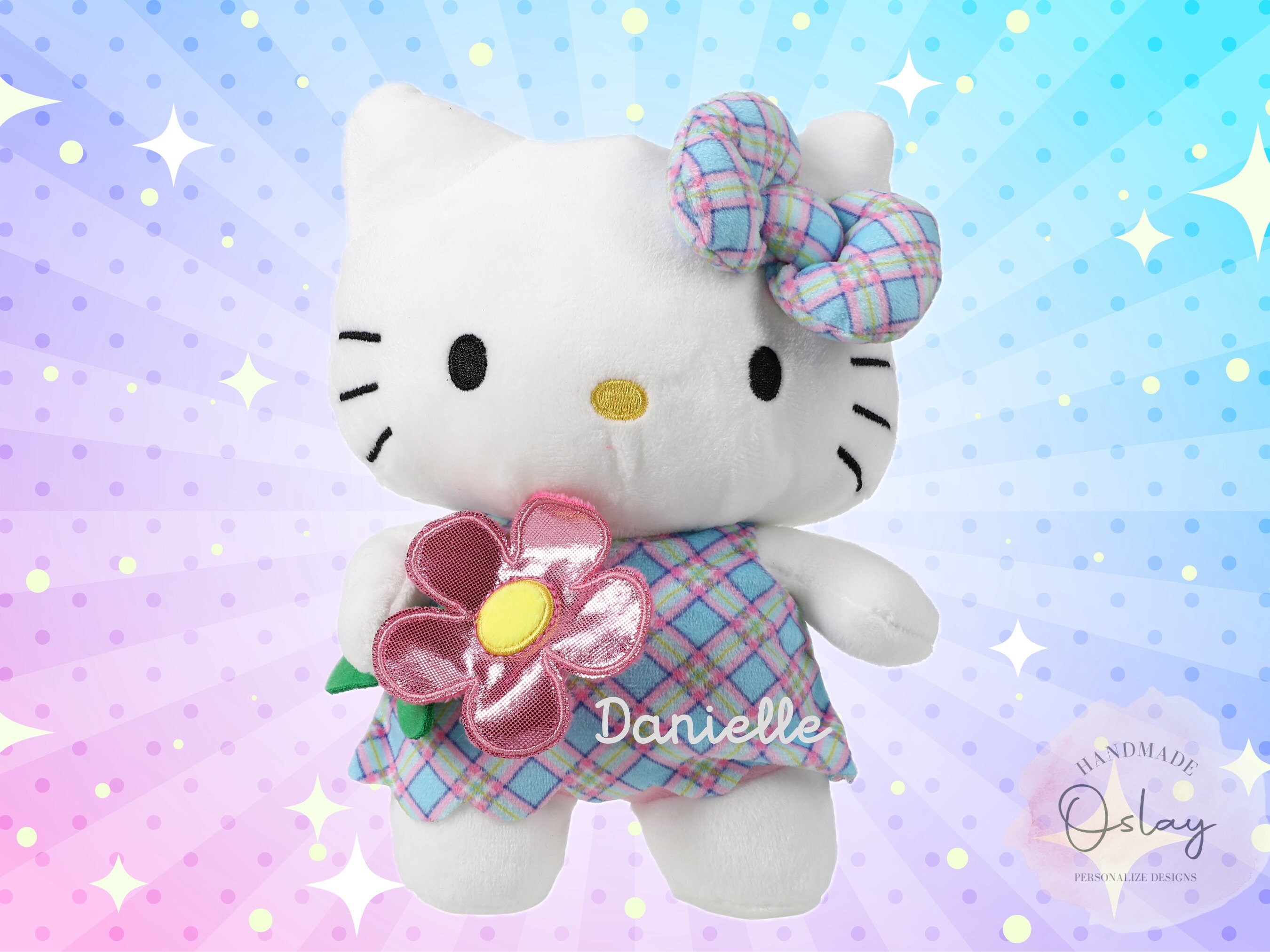 6.5-8in Personalized Hello Kitty Plush Custom Hello Kitty Squishmallow ...