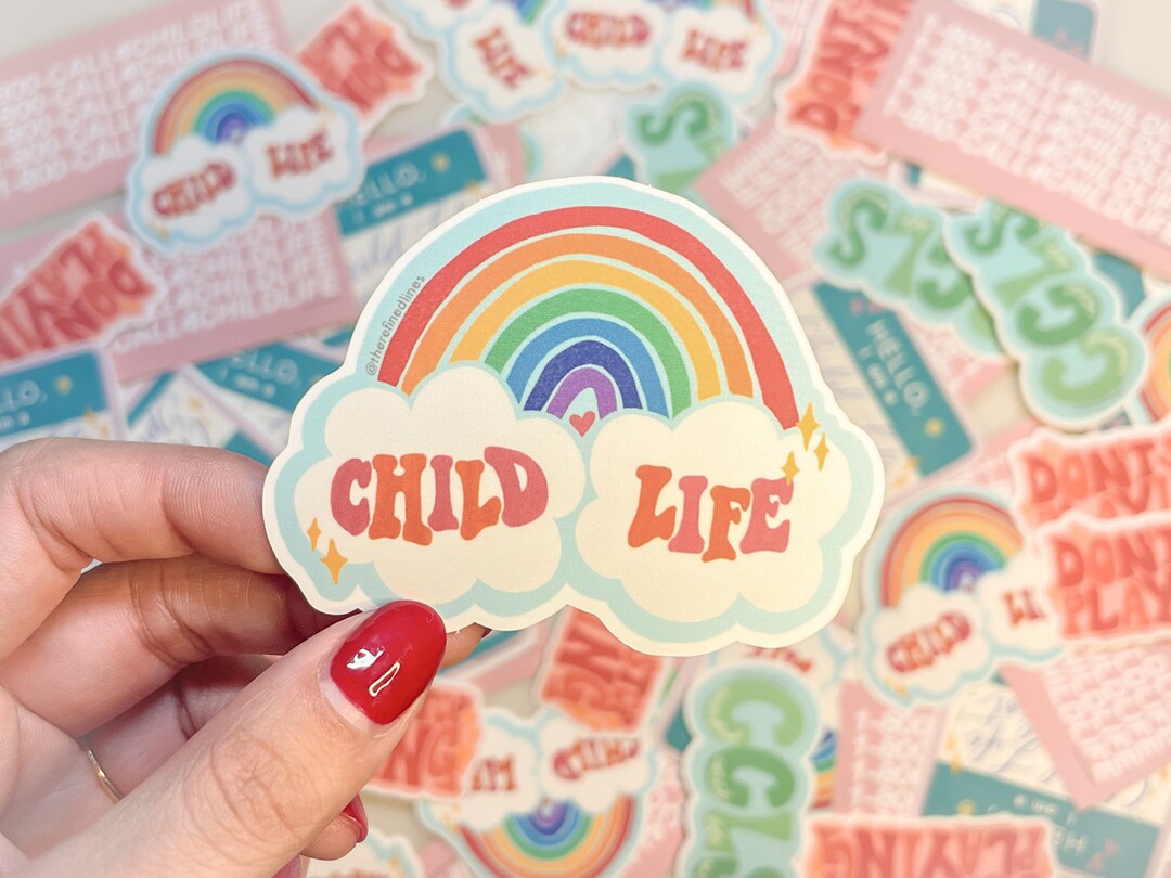 Child Life Rainbow Sticker Child Life Month X the Refined Lines Vinyl ...