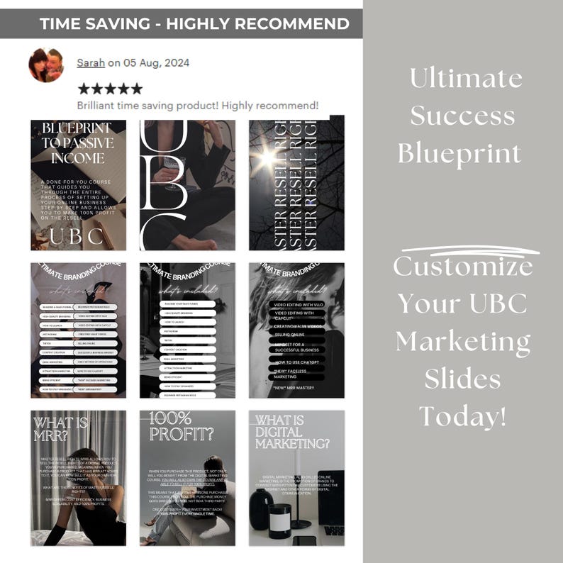 Dark Story Slides | UBC Course Canva Templates (MRR & PLR) - Etsy