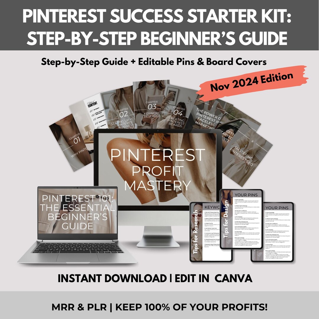 Pinterest Success Bundle Pinterest Guide PLR Pinterest Profit Mastery ...