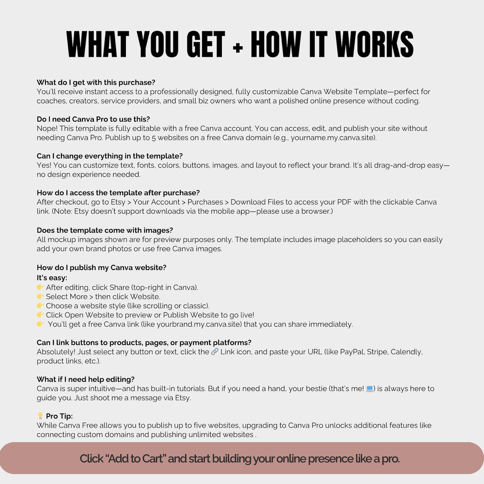 Canva Website Template | Aesthetic Landing Page & Reel Covers (digital ...