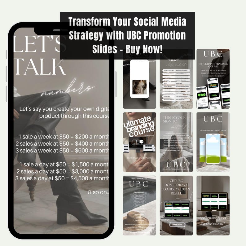 100 Editable UBC Story Slide Templates | Digital Marketing PLR & MRR ...