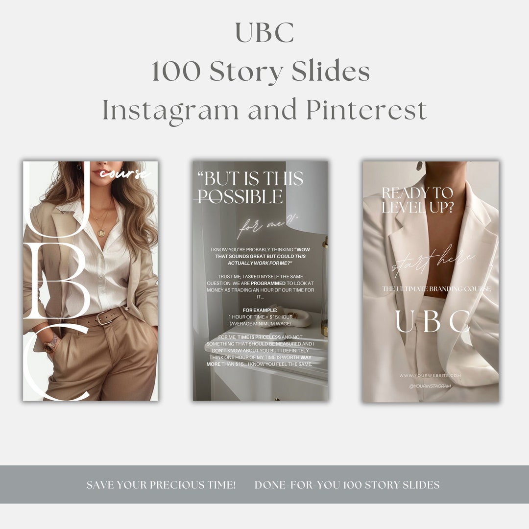 Editable UBC Story Slides Bundle With PLR & MRR Canva Templates for ...