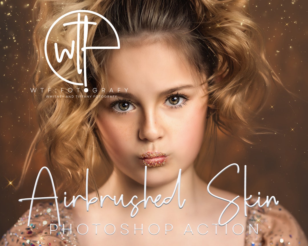 Wtfotografy - AIRBRUSHED SKIN Photoshop Action. One-click Action to ...