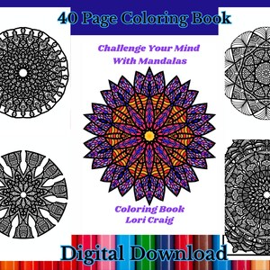 40 Hand Drawn Mandala Coloring Pages Intricate Patterns for Coloring ...