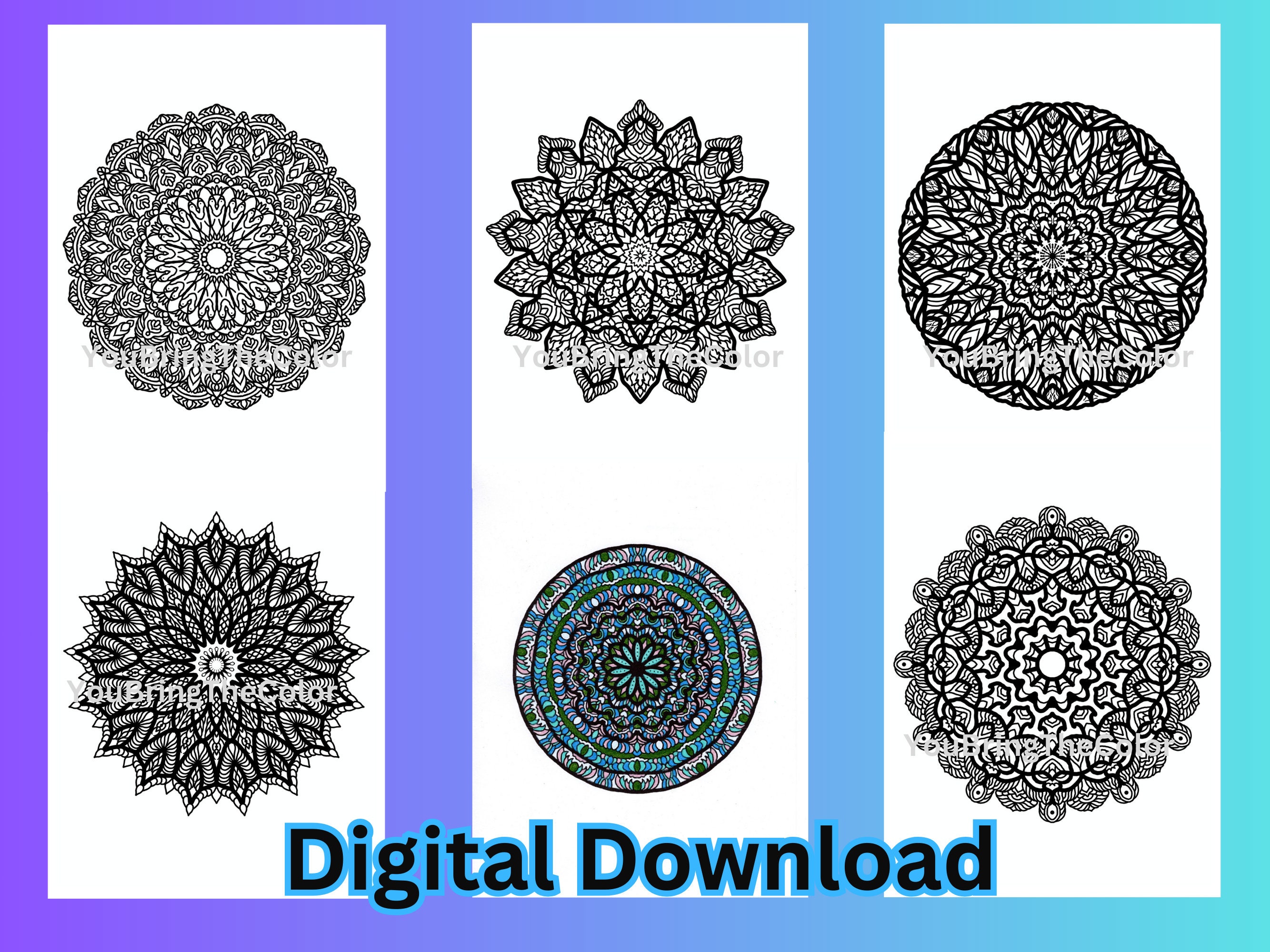 40 Intricate Patterns Coloring Pages Boldly Beautiful Mandalas Coloring ...