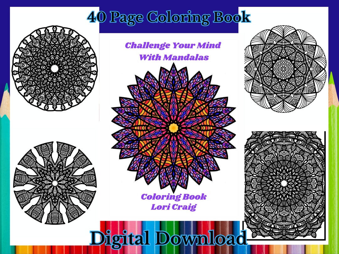40 Hand Drawn Mandala Coloring Pages Intricate Patterns for Coloring ...
