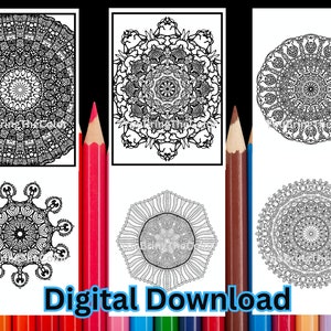 40 Intricate Patterns Coloring Pages Whimsical Mandalas Coloring Book ...
