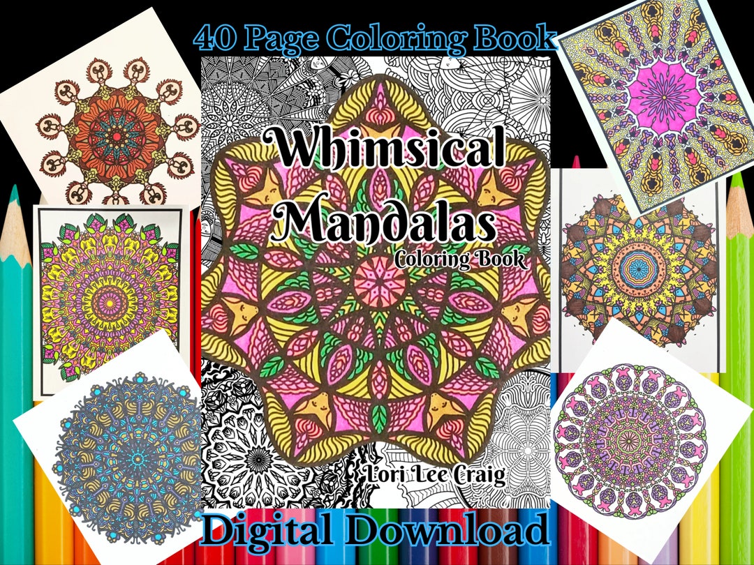 40 Intricate Patterns Coloring Pages Whimsical Mandalas Coloring Book ...