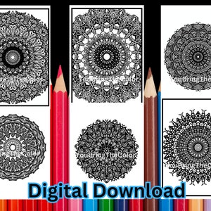 40 Intricate Patterns Coloring Pages Whimsical Mandalas Coloring Book ...