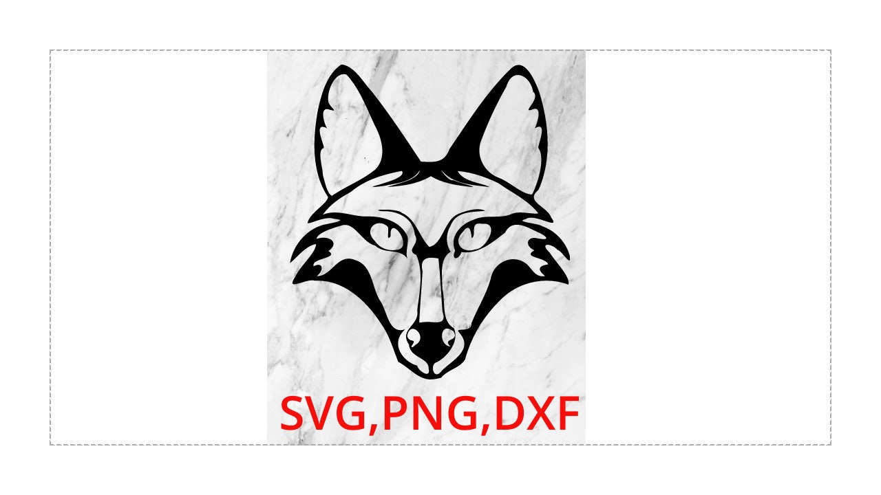 Fox Head Svg Png Dxf Digital File Download. Graphic Decal Sticker ...