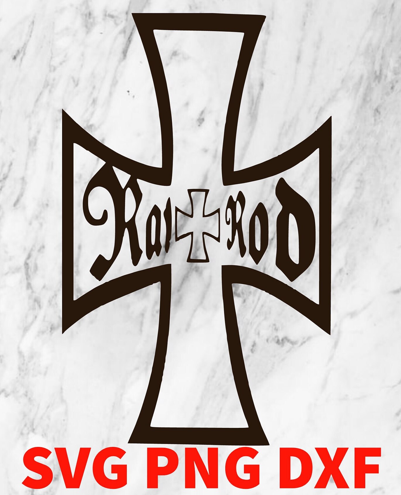 Rat Rod Cross SVG PNG DXF File Formats. Rockabilly Classic Car Truck ...