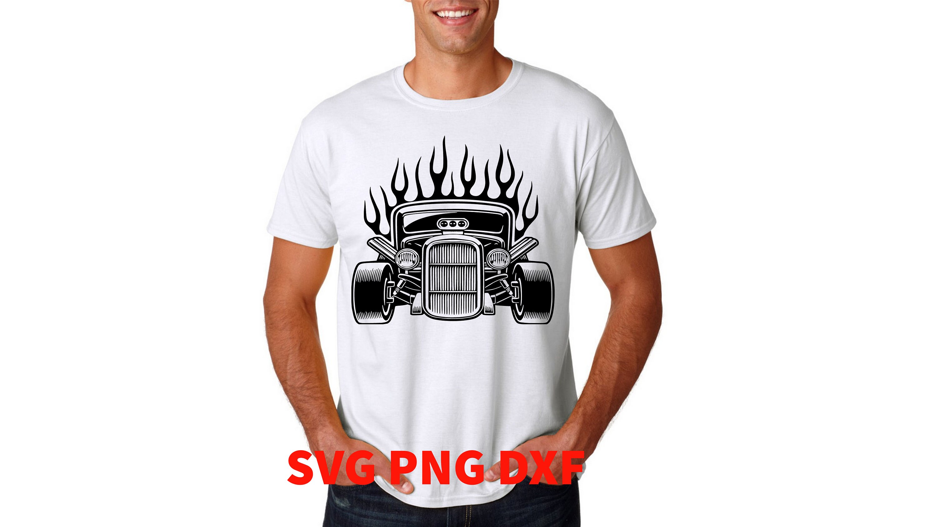 Rat Rod Rockabilly SVG PNG DXF Format Work With Cutting Machines ...