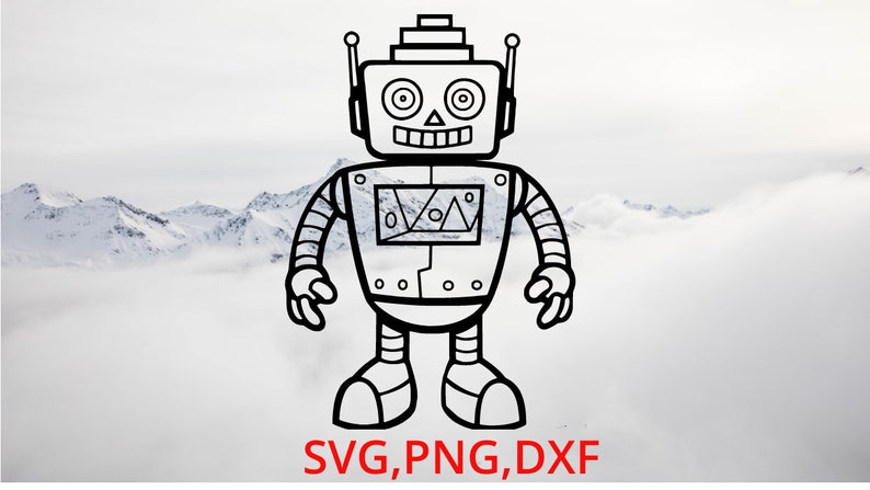 Robot Basic SVG PNG DXF File Format. Will Work on All Cutting - Etsy